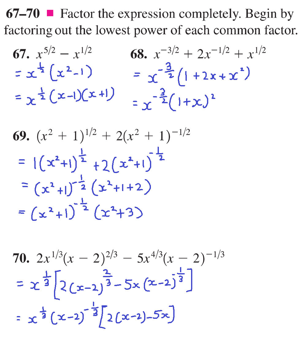 1.3 - Algebraic Expressions, Polynomials & Factoring